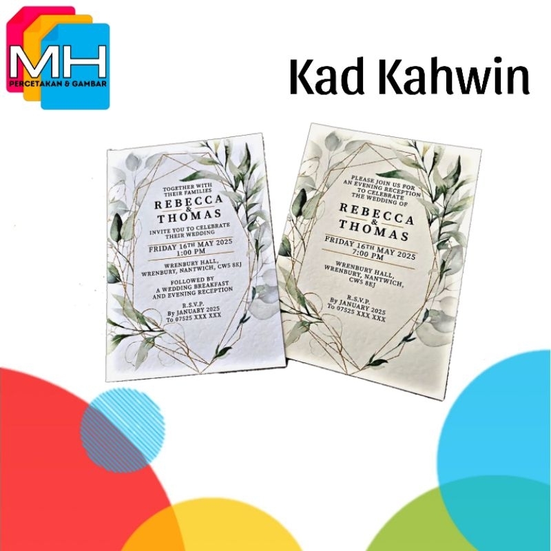Kad Kahwin, Kad Jemputan, Kad Kenduri/Wedding Card, Invitation Card ...