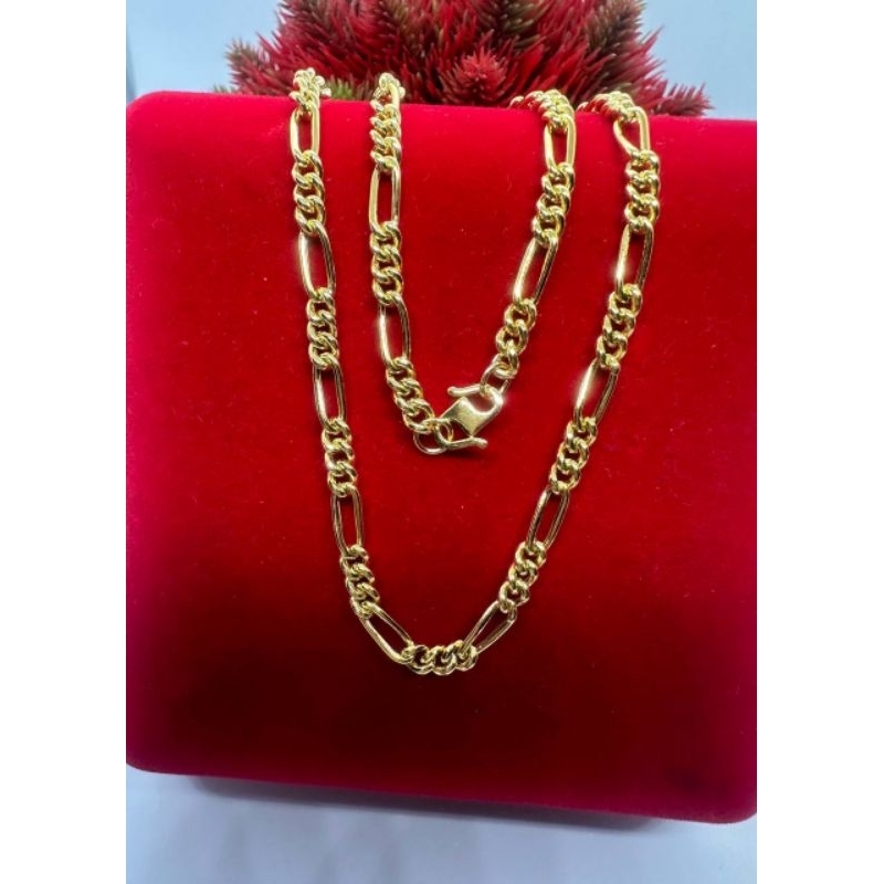 rantai leher gajah paperclip hollow saiz 45cm emas 916 | Shopee Malaysia