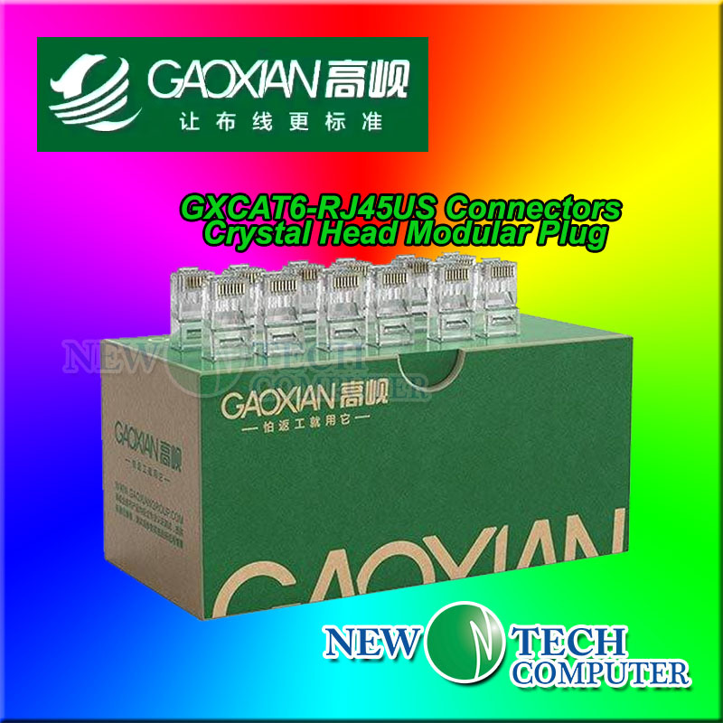 GAOXIAN GXCAT6-RJ45US Crystal Head Modular Plug Connector for Network ...