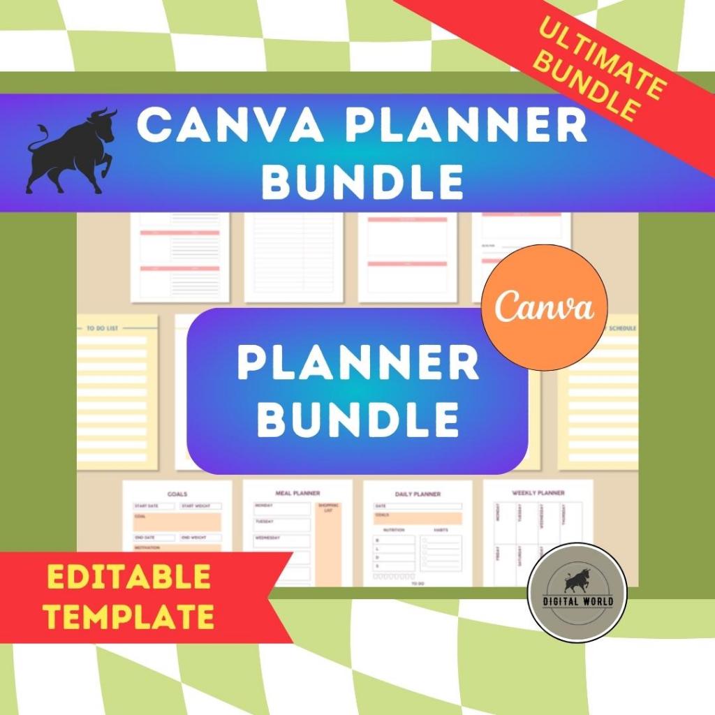 Canva Planner Bundle | Canva Planner | Editable Planner Bundle | Canva ...