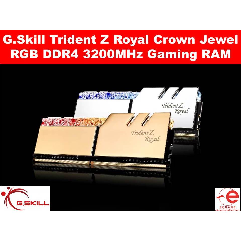 G.Skill Trident Z Royal Crown Jewel DDR4 3200MHz Gaming RAM | Shopee ...