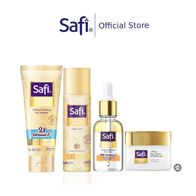 SAFI Youth Gold Lifting Hydrating Skincare Set | Youthful | Cleanser ...