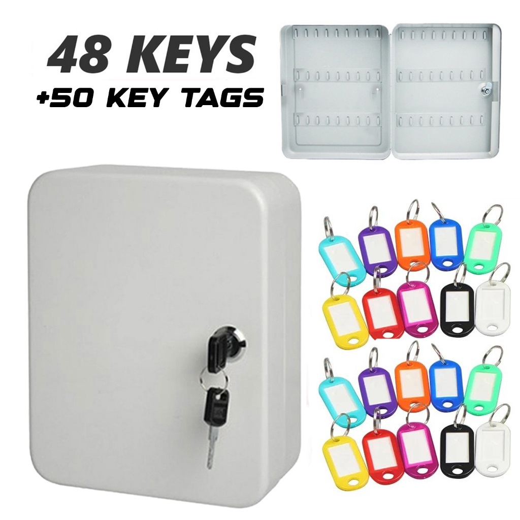 Key Holder Box Metal Key Box Wall Home Key Storage Box Kotak Kunci ...