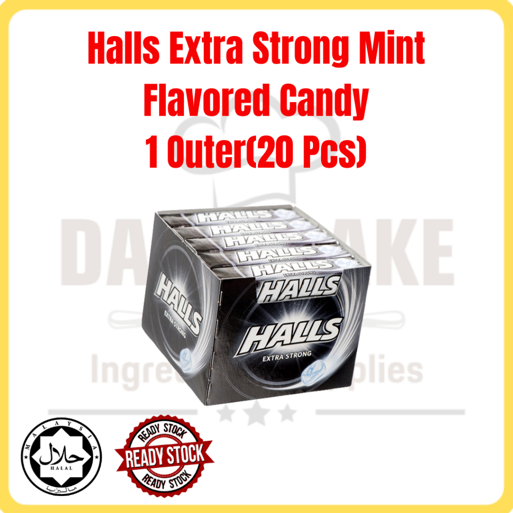 Halls Extra Strong Mint Flavored Candy 1 Outer(20pcs)/ Gula-gula ...