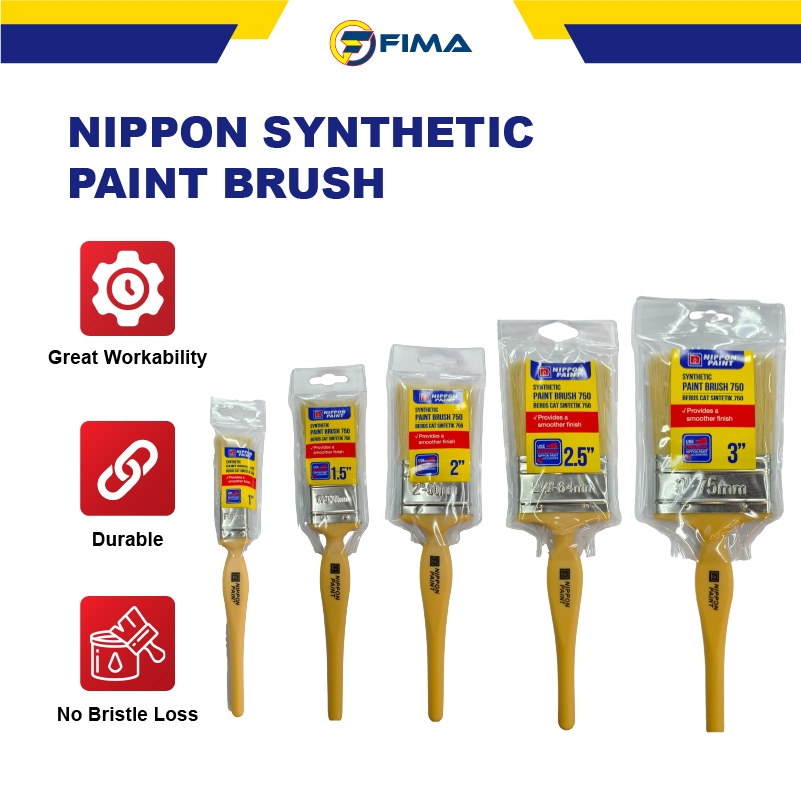 Nippon Paint Synthetic Paint Brush 750 Berus Cat | Shopee Malaysia
