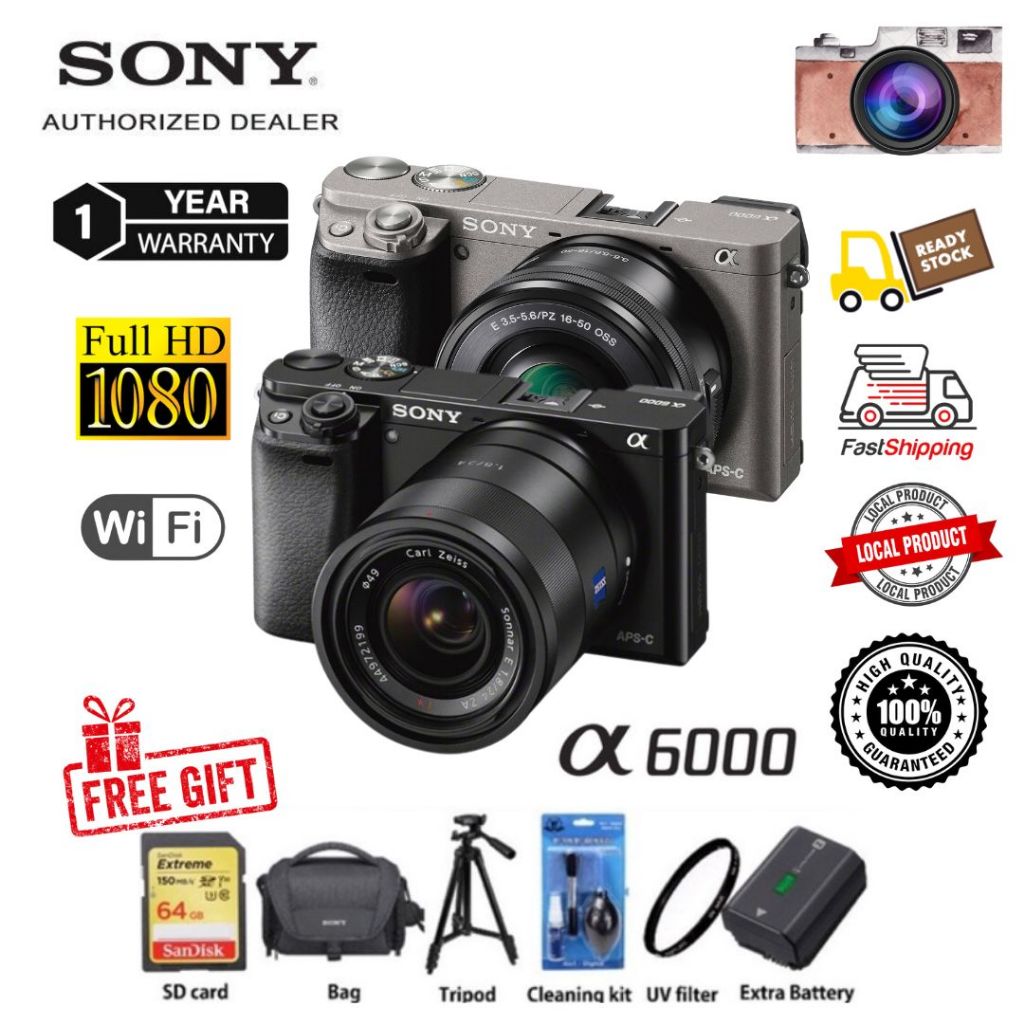 ( READY STOCK )Sony a6000 Mirrorless Camera with 16-50mm f/3.5-5.6 OSS ...
