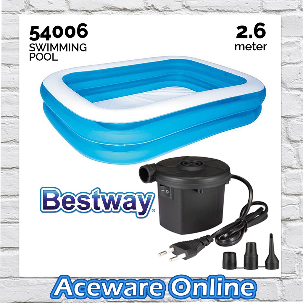 [READY STOCK] Bestway 2.62 Meter 54006 Inflatable Swimming Pool Combo ...