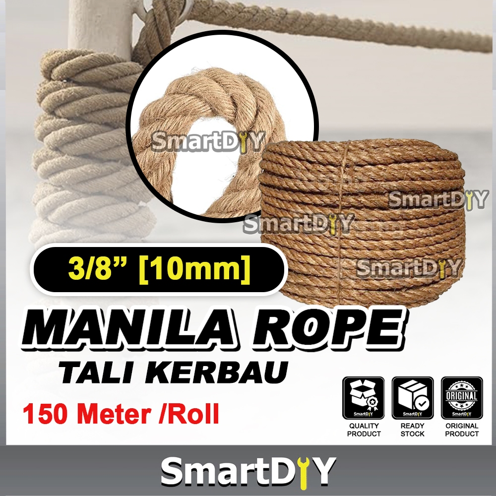 3/8" (10mm) Manila Rope Tali Kerbau (150meter) | Shopee Malaysia