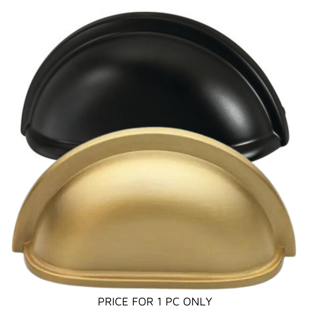 Wall mounted hidden handle modern minimalist shell shape gold handle ...