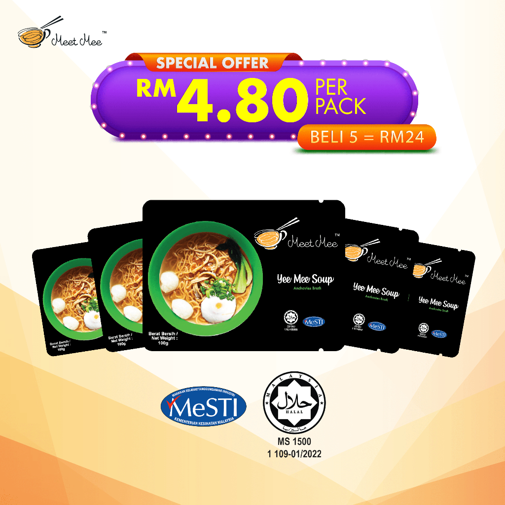 【HALAL Bundle YMS 5 in 1 】Yee Mee Soup (Anchovies Broth) | Yee Mee Sup ...