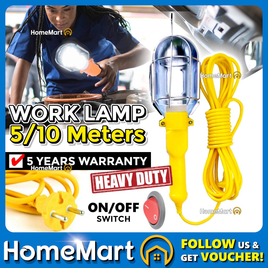 Portable Work Hand Light Work Inspection Hand Lamp Holder Wire Metal ...