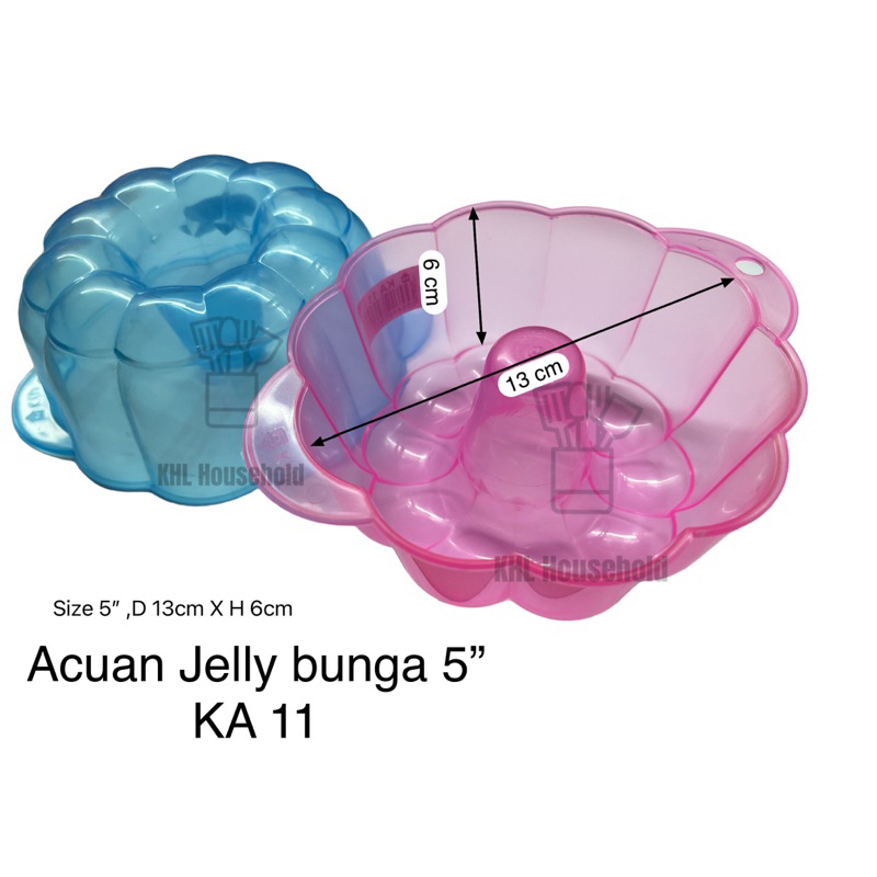 Acuan Puding Bunga Cantik /Acuan Kek Kukus Round Jelly Mould Acuan Kek ...