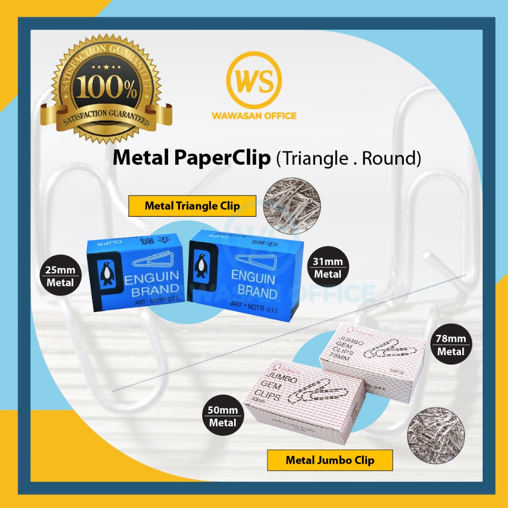 Penguin Triangle Paper Clip /Jumbo Paper Clip / Metal Paper Clip ...