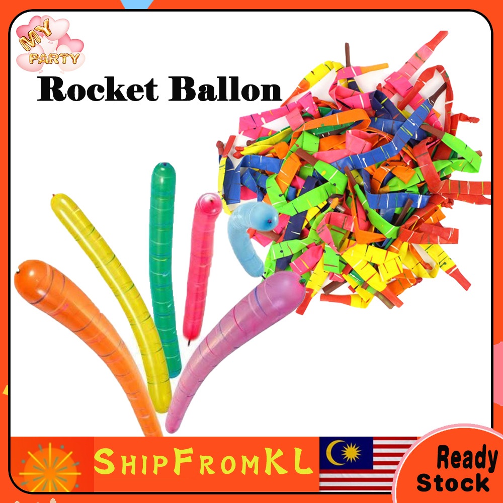 (10pcs)Rocket Balloons Toy/Party Balloon/belon panjang | Shopee Malaysia