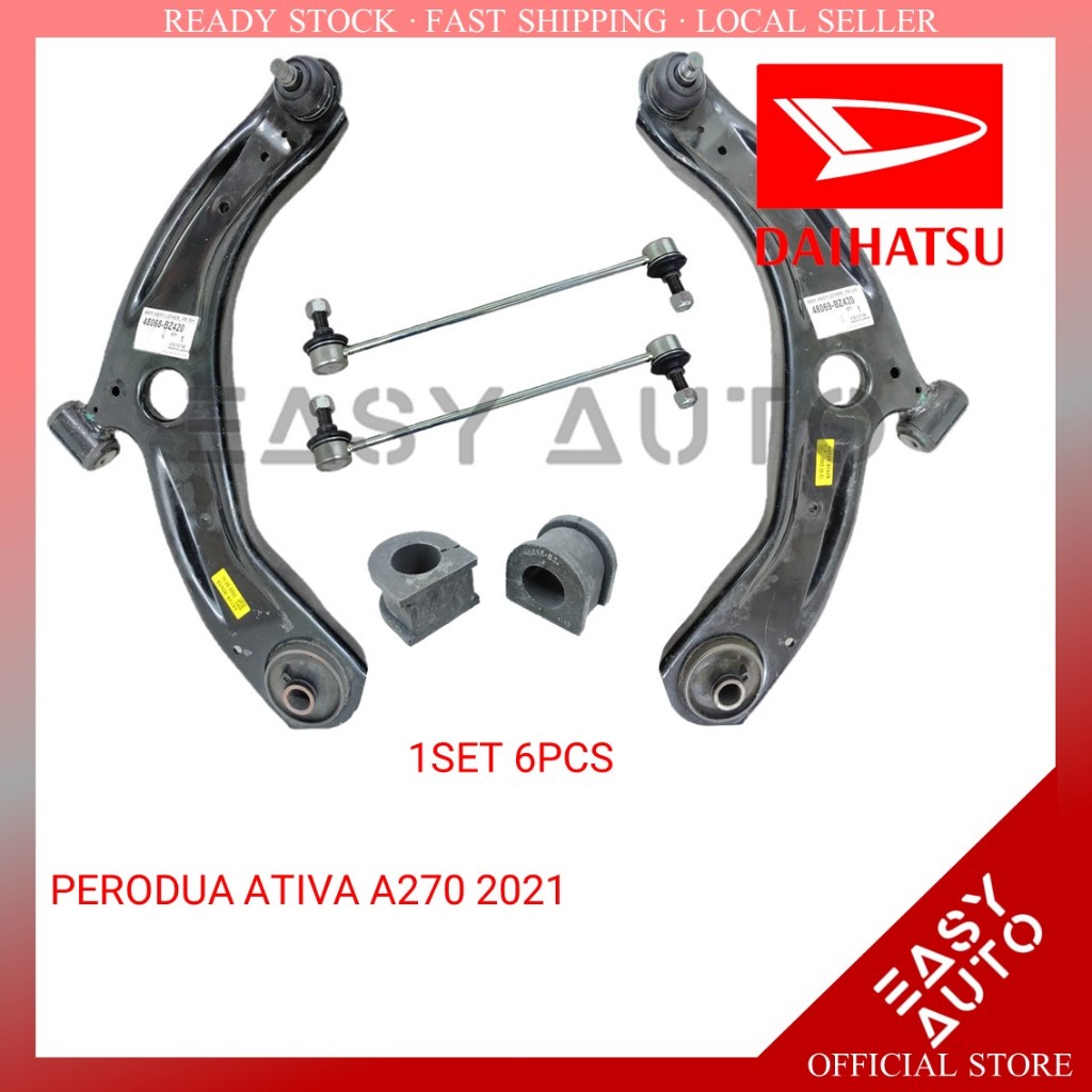 1SET 6 PIECES !! PERODUA ATIVA - FRONT LOWER ARM RIGHT AND LEFT/LINK ...