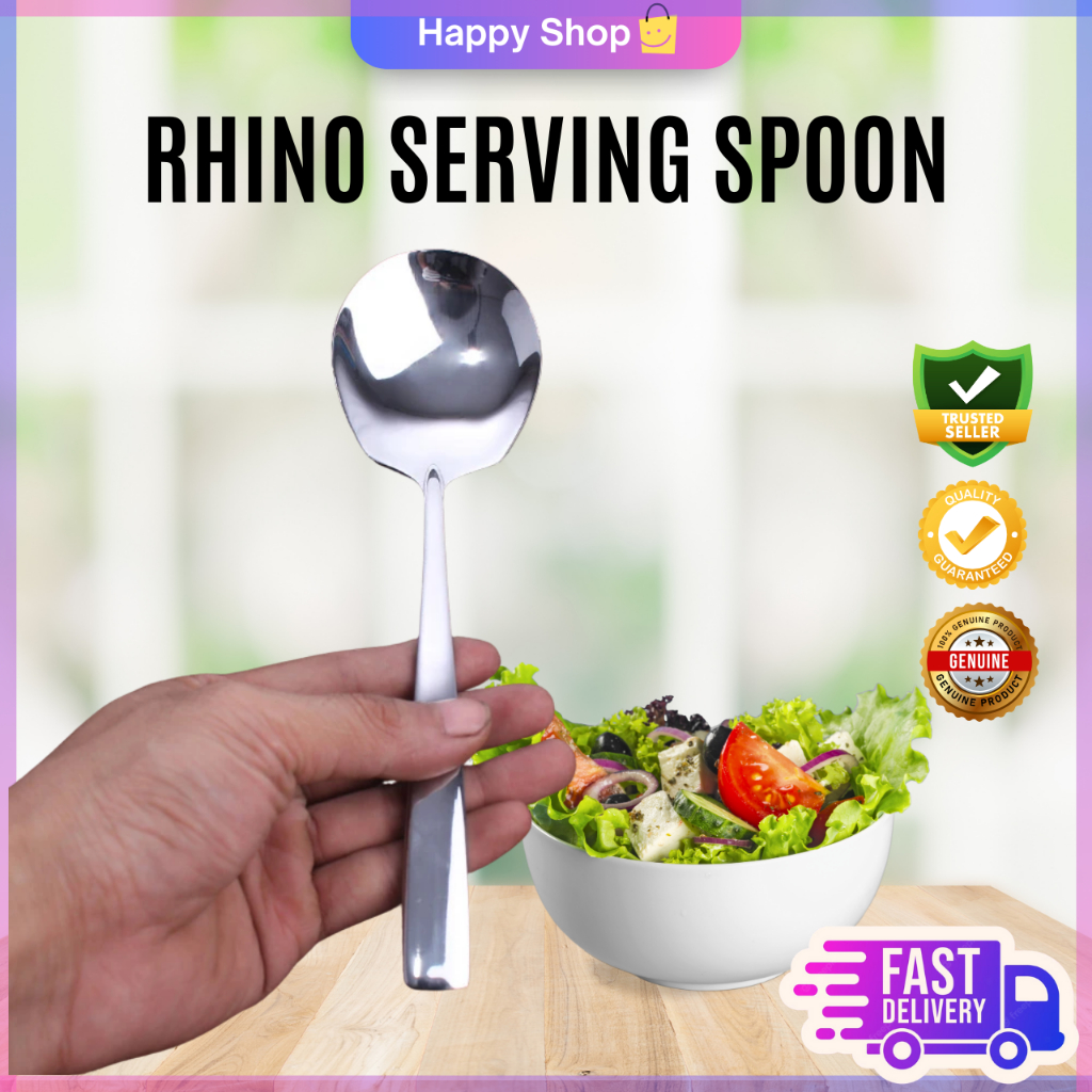Stainless Steel Rhino Serving Spoon Rice Spoon / Senduk Besi / Senduk ...