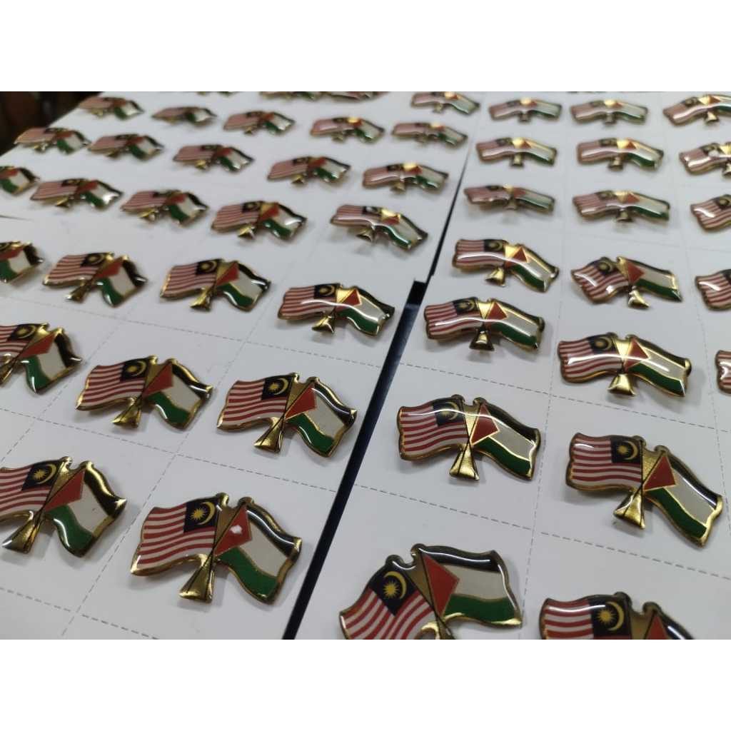 palestine flag and malaysia flag COLLAR PIN READY STOCK COLLARPIN ...