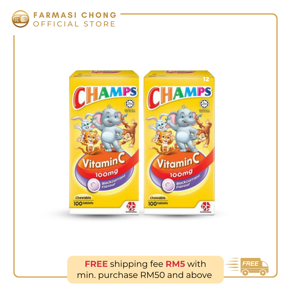 CHAMPS C Blackcurrant 100mg (2 x 100's) | Shopee Malaysia