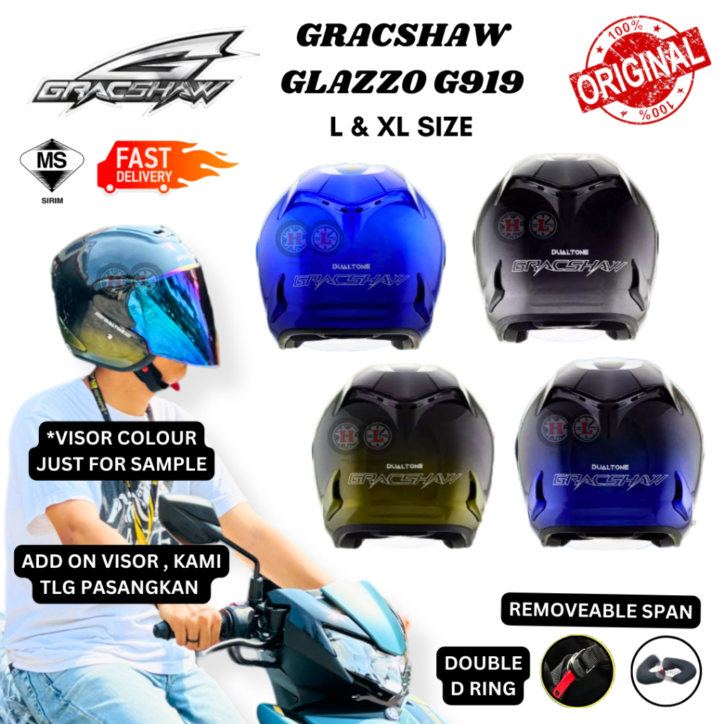GRACSHAW GLAZZO G919i DUALTONE HELMET GRACSHAW ORIGINAL (Helmet ...
