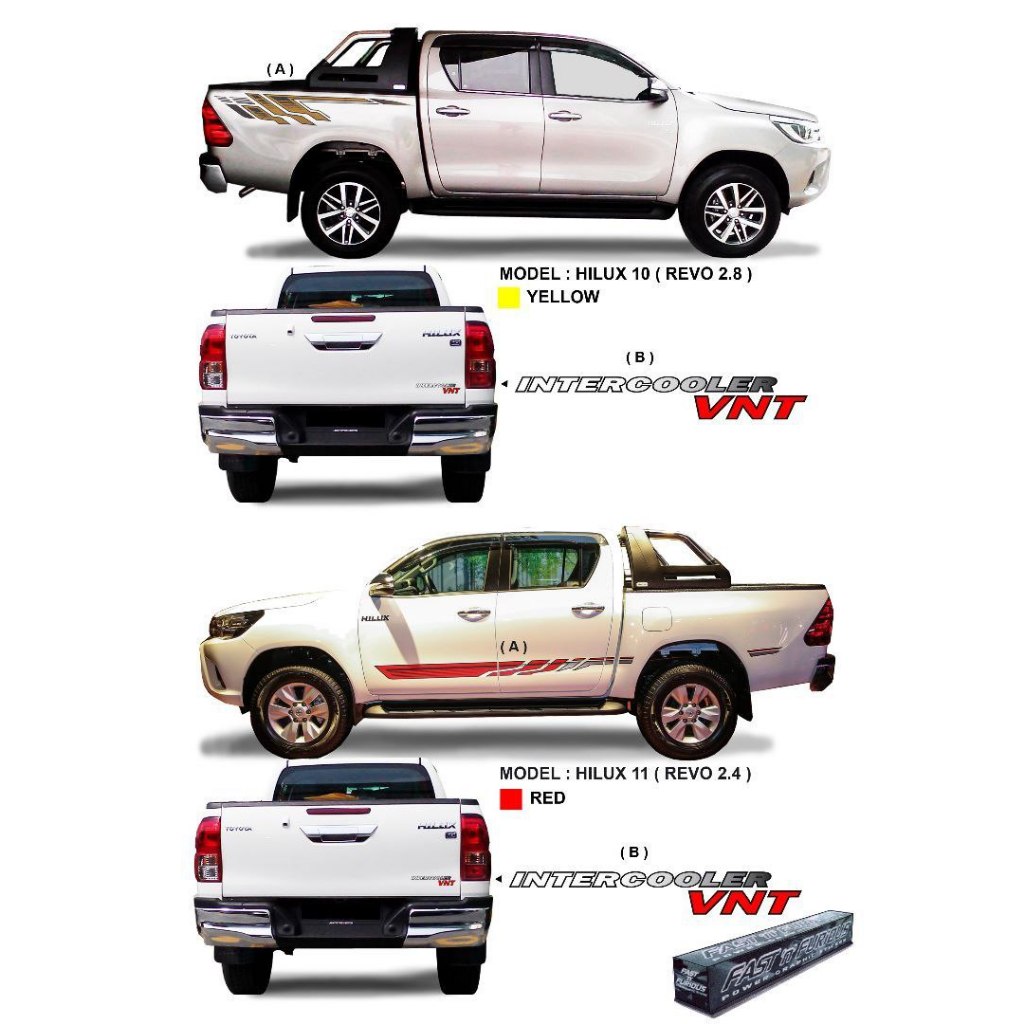 Toyota Hilux Body Sticker Car Side Body Lining Sticker Design No.10 ...