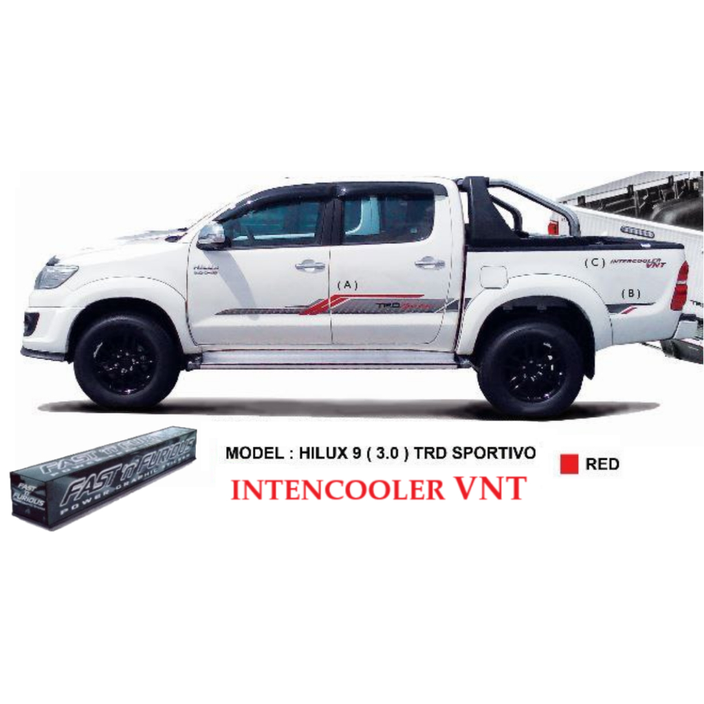Ready Stock Toyota Hilux Body Sticker Car Side Body Lining Sticker ...