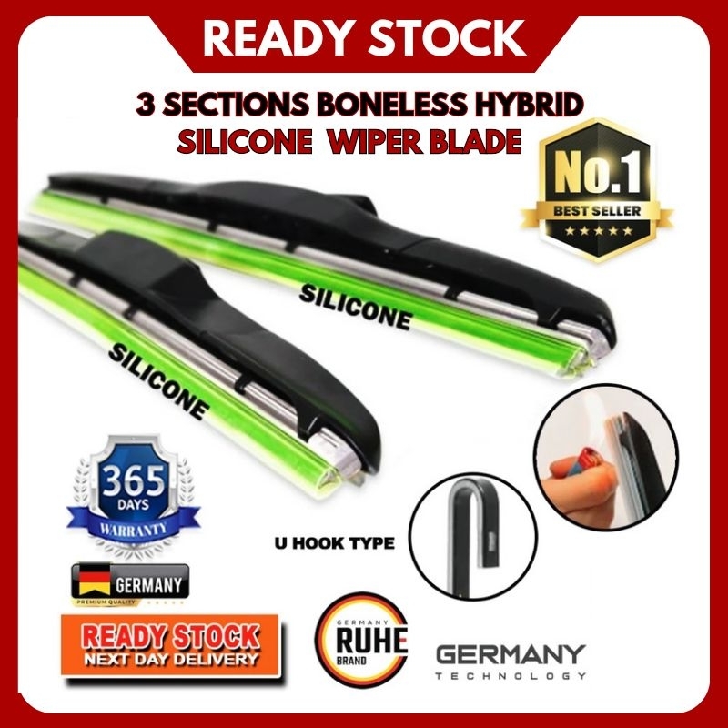 1pcs Silicone Car Wiper Windshied For Proton Perodua Honda Toyota Nissan Hyundai Myvi Axia ...