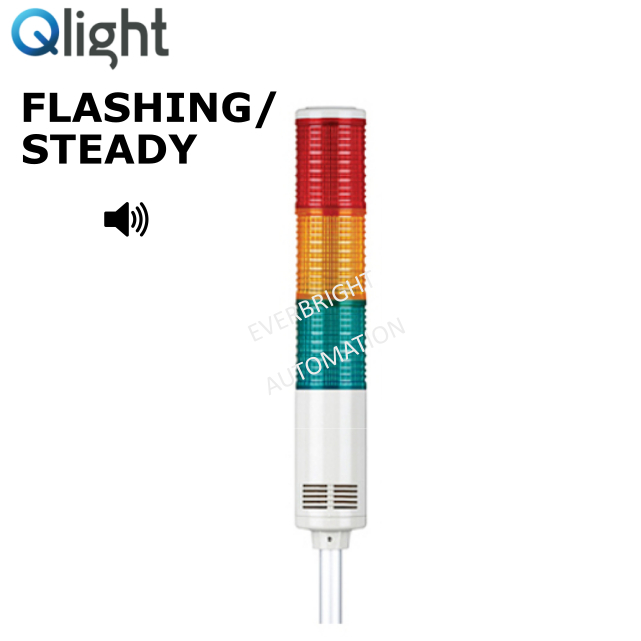 Q-Light Qlight ST56L 3 Layer 56mm LED 24V Flashing / Steady Brightness ...