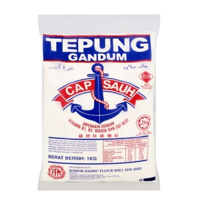 Anchor Enriched Flour - 1kg Tepung Gandum Cap Sauh Famine Stock ...