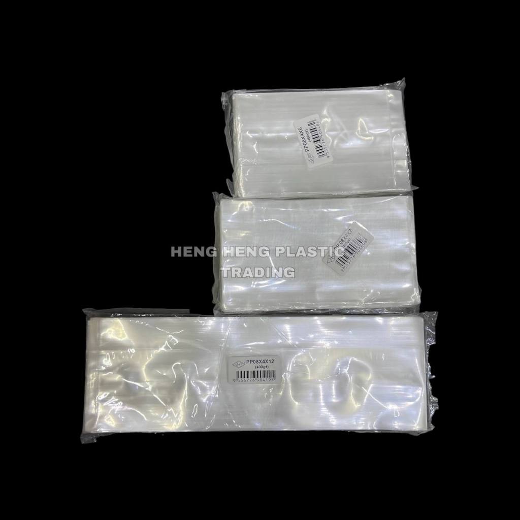 PP 08 PLASTIC/PP Plastic/PP Clear Plastic Bag/Packing Tebal 08 | Shopee ...