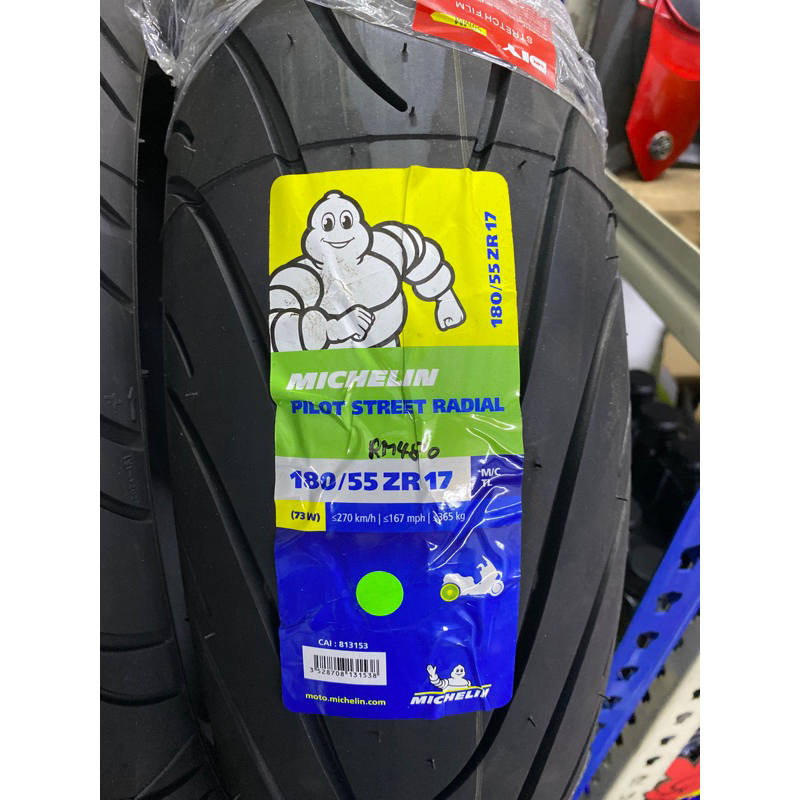 Michelin Pilot Street Radial Tayar 110/70 R17 120/70 R-17 140/70R17 180 ...