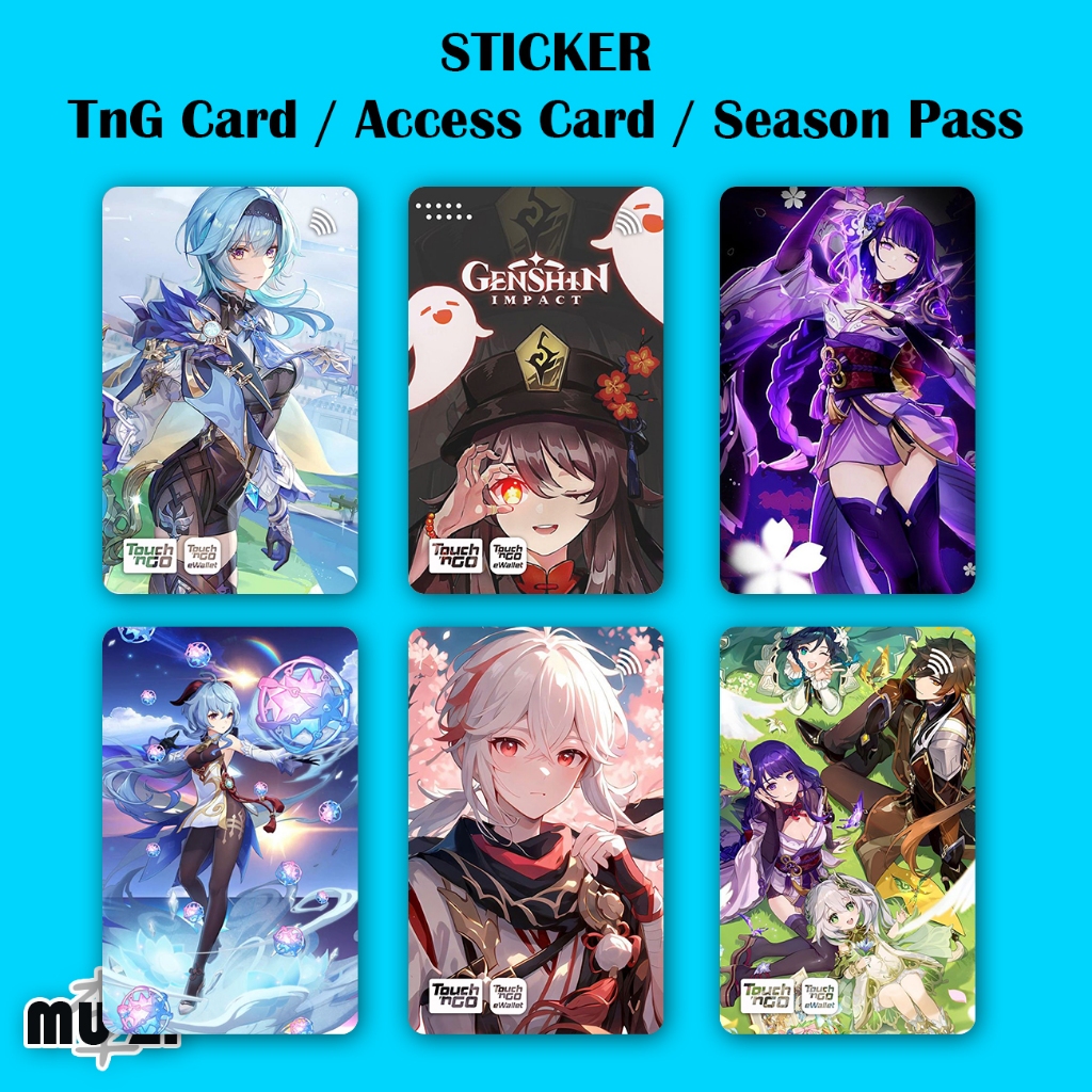 Genshin TnG Card STICKER NFC STICKER Waterproof Thick Hard Material ...