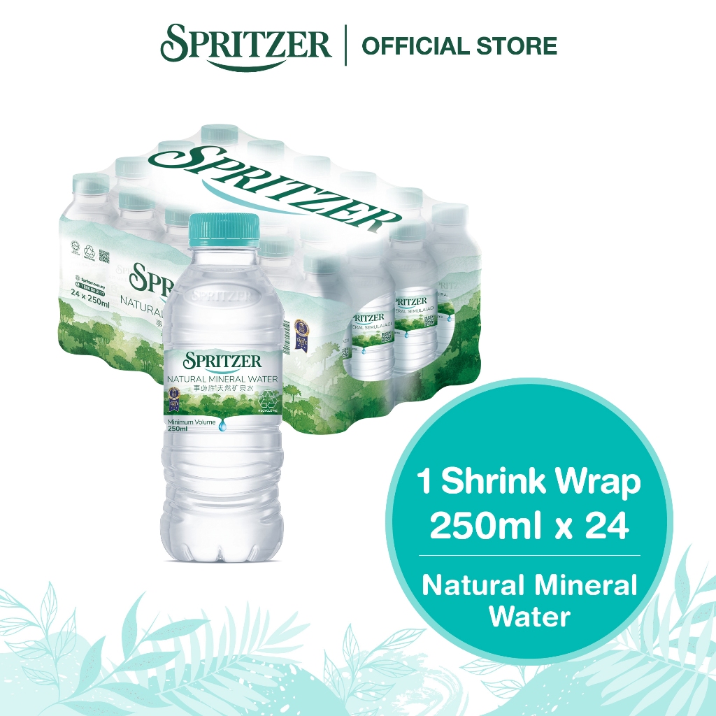 Spritzer Natural Mineral Water (250ML X 24) | Shopee Malaysia