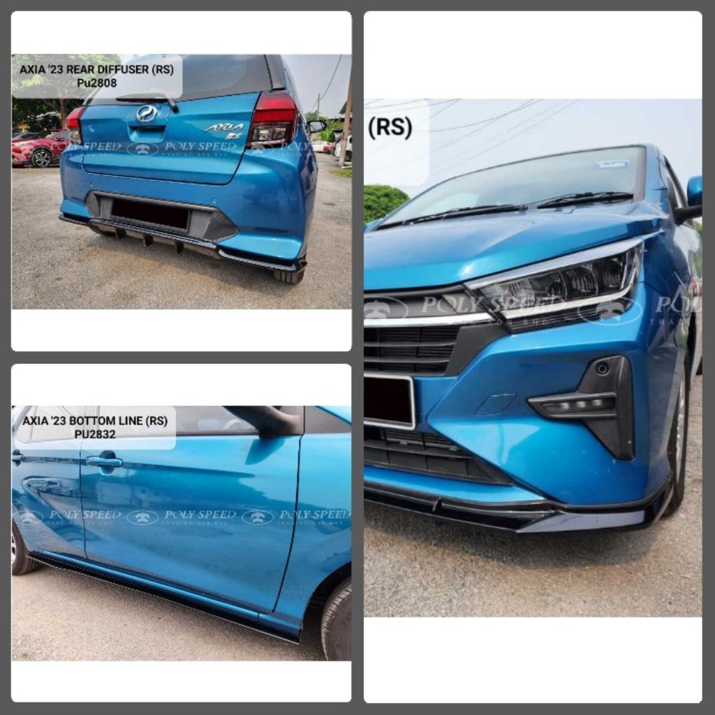 2nd Generation Perodua Axia 2023 RS V-Lip Body Kit PU Ready Stock ...
