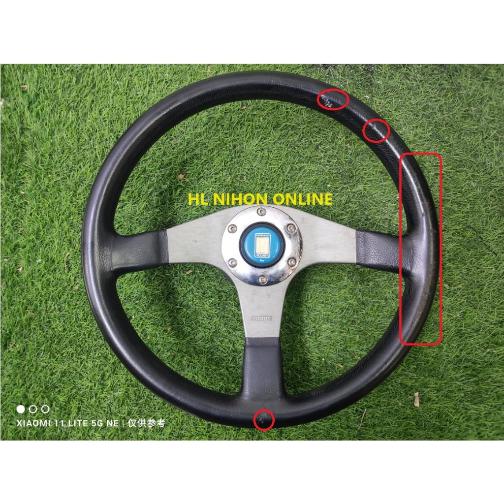 (USED) LEONARD VOLANTI MOMO STEERING WHEEL MADE IN ITALY 13INCH(340MM)MOMO TYP D35 KBA 70116 ...