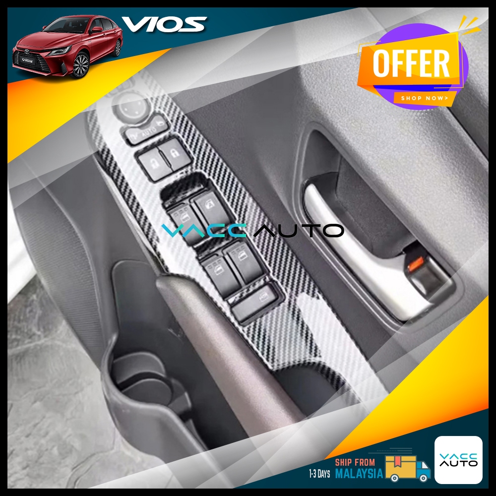 Toyota Vios (4th Gen) Window Switch Panel Carbon 2023 - 2025 AC100 4th ...