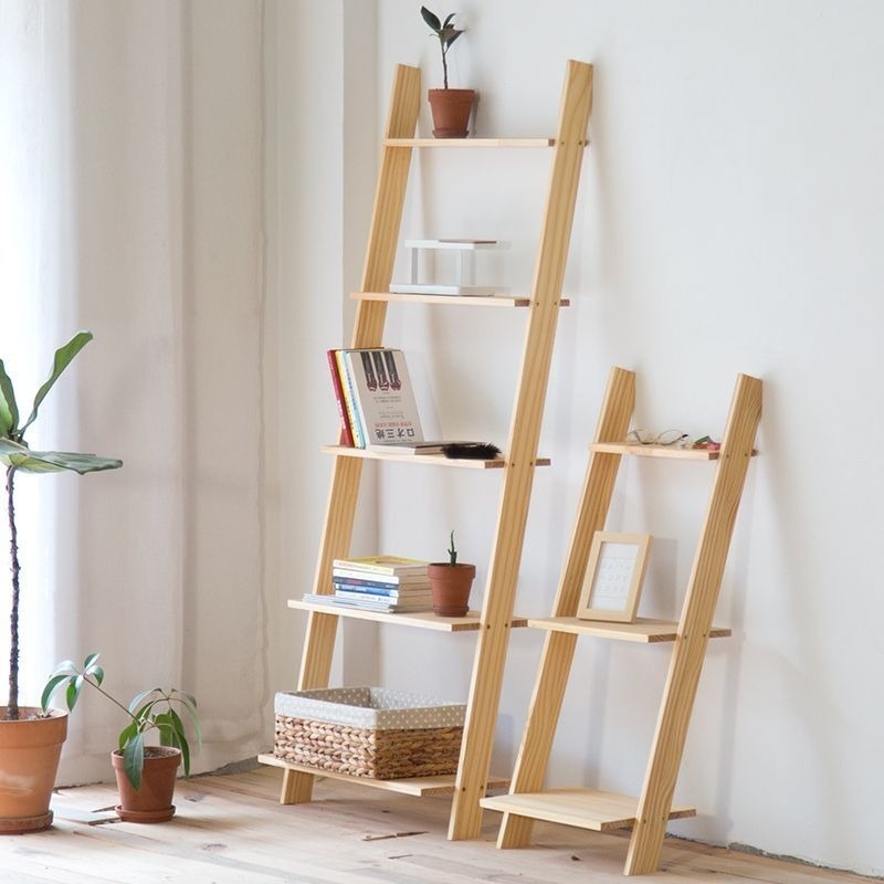 new Solid wood rack ladder rack solid wood living room wall corner ...