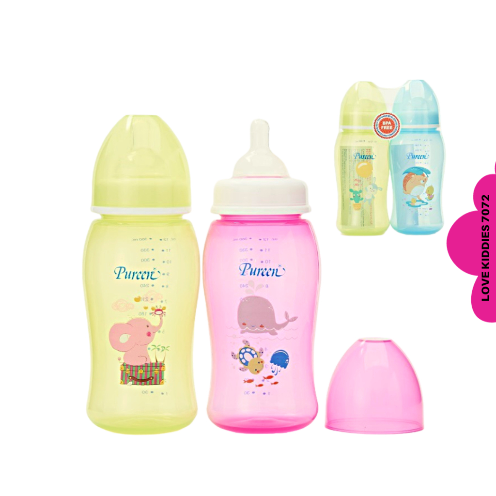 [READY STOCK]PUREEN TWIN BOTTLE PROMO PACK - 2 PCS X12 OZ WIDE NECK ...