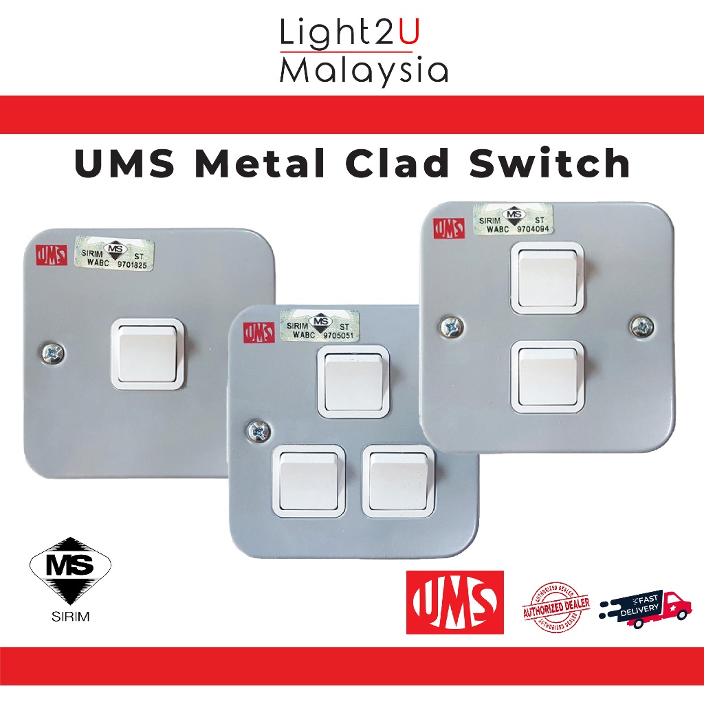 UMS Metal Clad Switches & Sockets || Suis | Shopee Malaysia