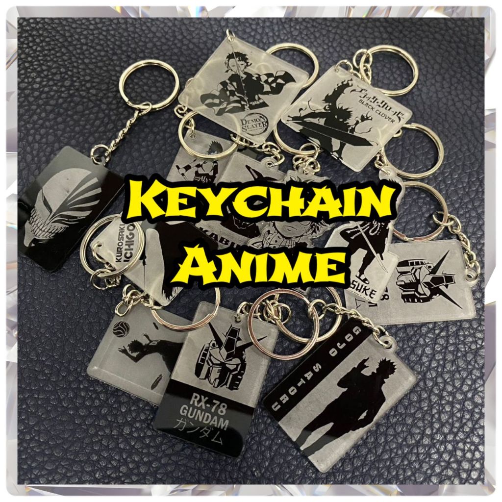 Keychain anime Naruto Giyu Rengoku Luffy nika Ichigo hallow Sasuke ...