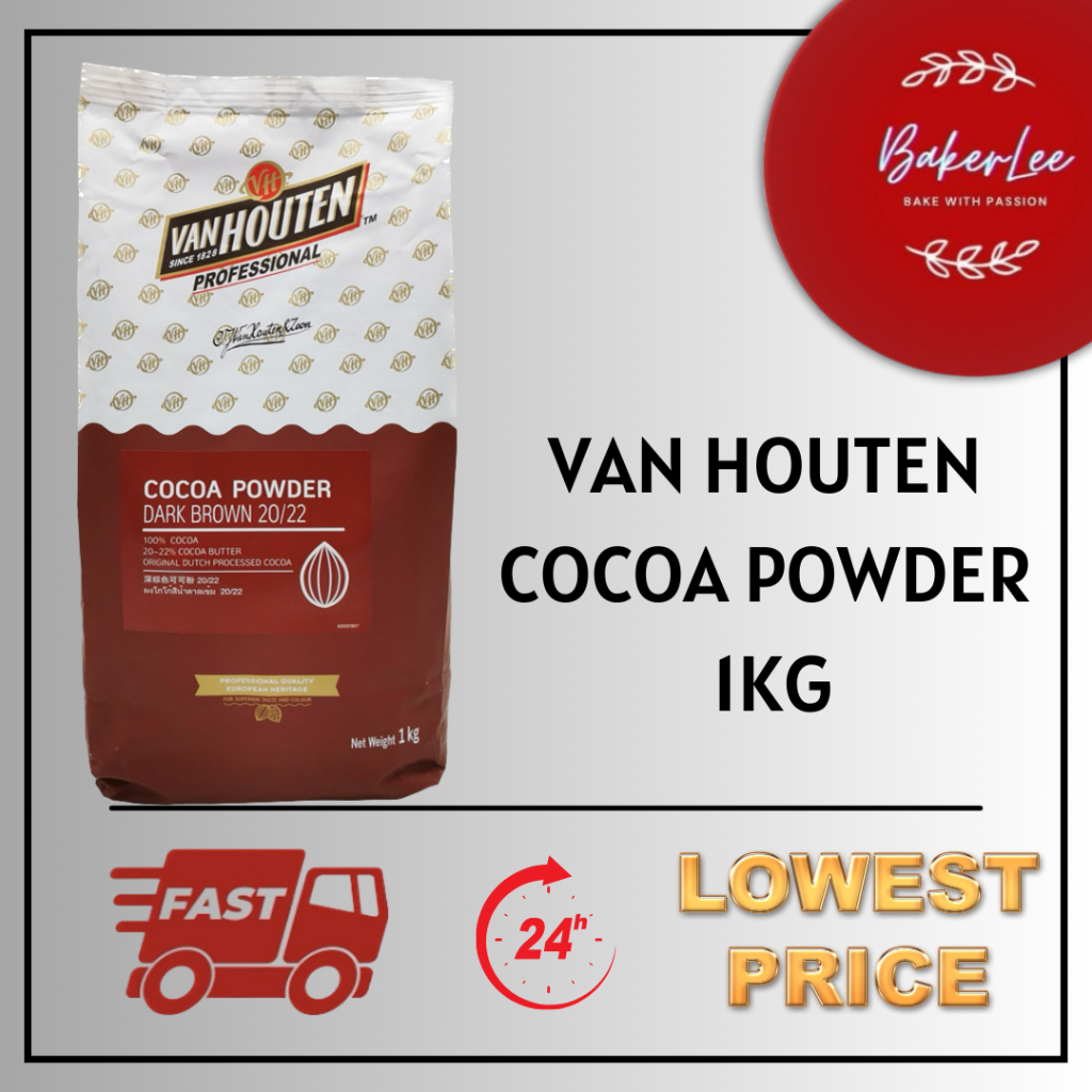 VAN HOUTEN COCOA POWDER DARK BROWN 20/22 / COCOA POWDER 可可粉 1KG ...