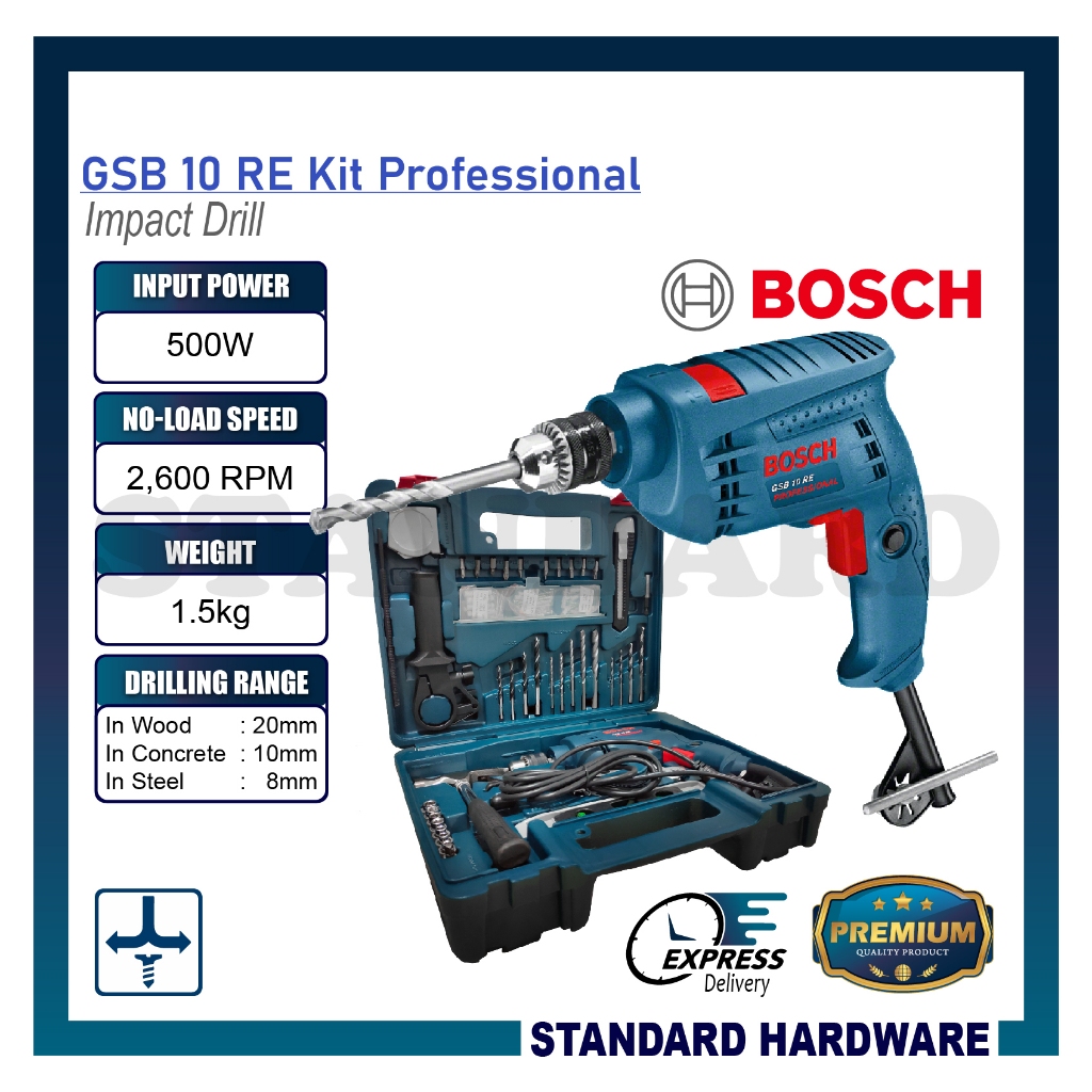 BOSCH Impact Drill C/ COMPLETE 100x++ Accessories set Professional ...