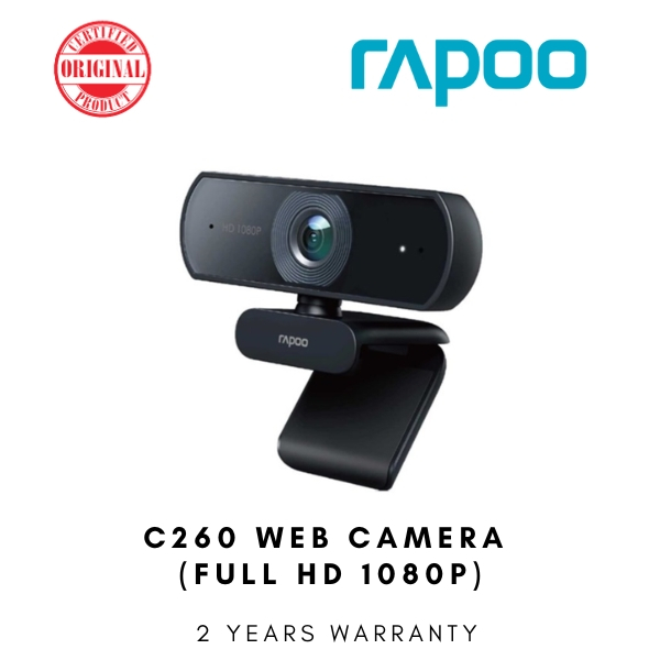 Rapoo C260 Web Camera Plug & Play Webcam FULL HD 1080P | Shopee Malaysia