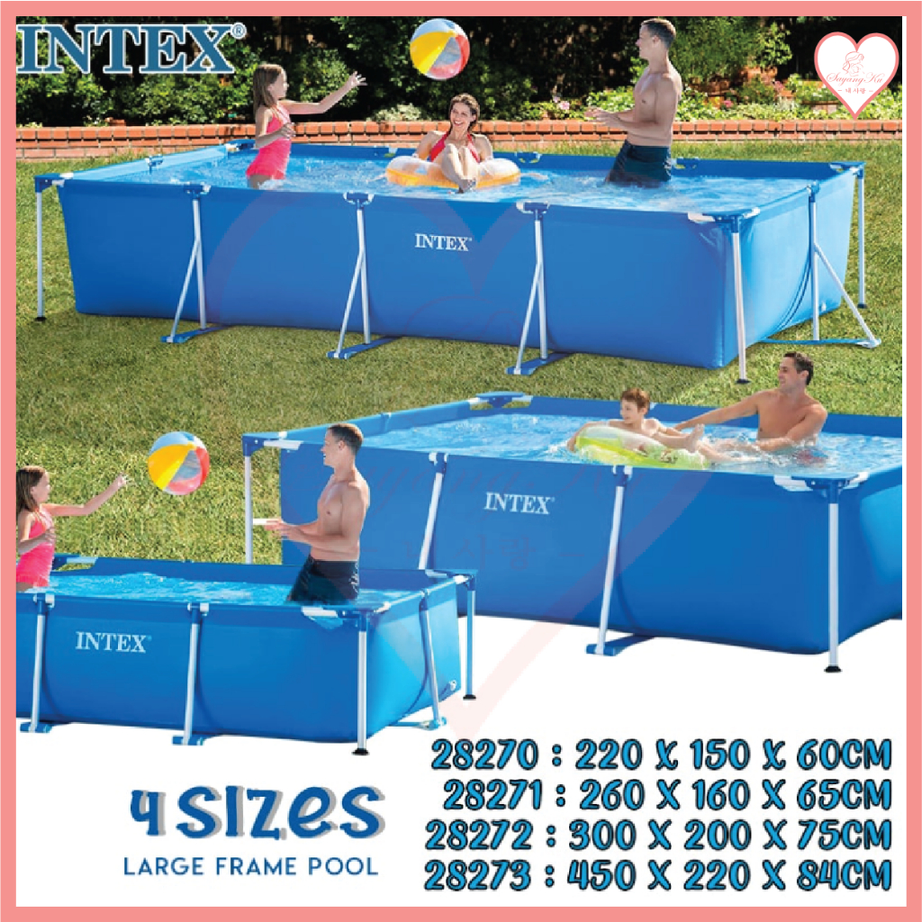 🔥Intex Rectangular Frame Pool Swimming Pool 28272, 28273 Kolam Renang ...