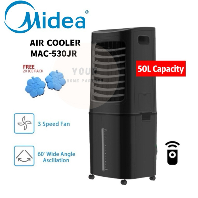 Midea Air Cooler 50L MAC-530JR | Shopee Malaysia