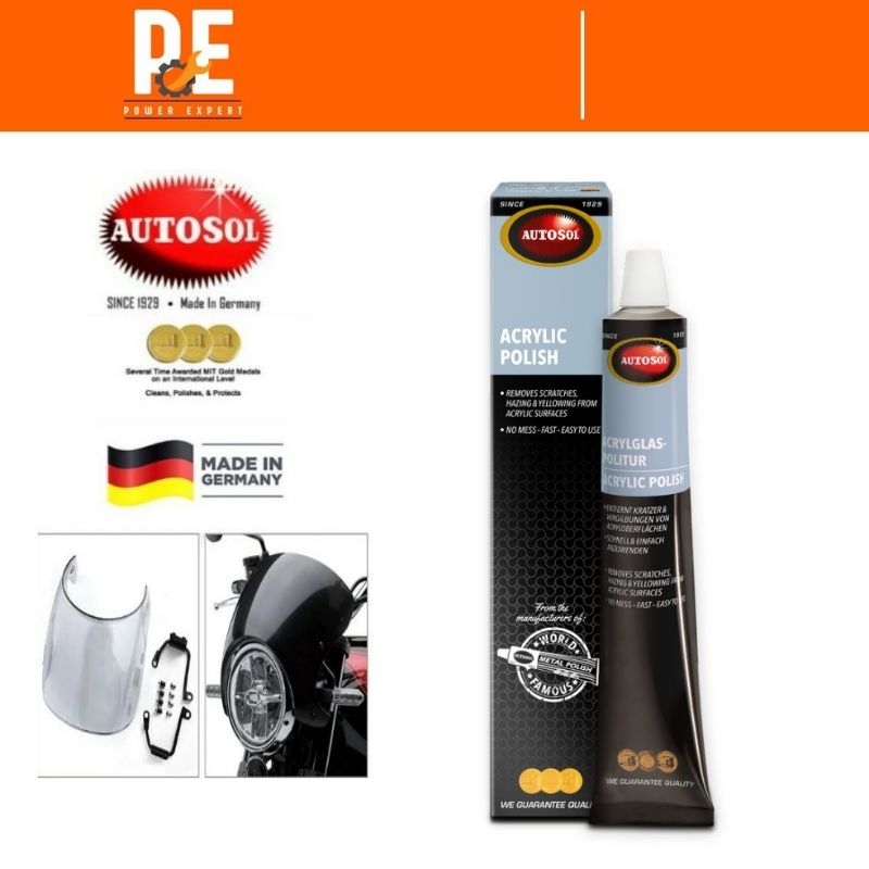 AUTOSOL ACRYLIC POLISH REMOVE SCRATCH YELLOW PLASTIC ACRYLIC METER ...