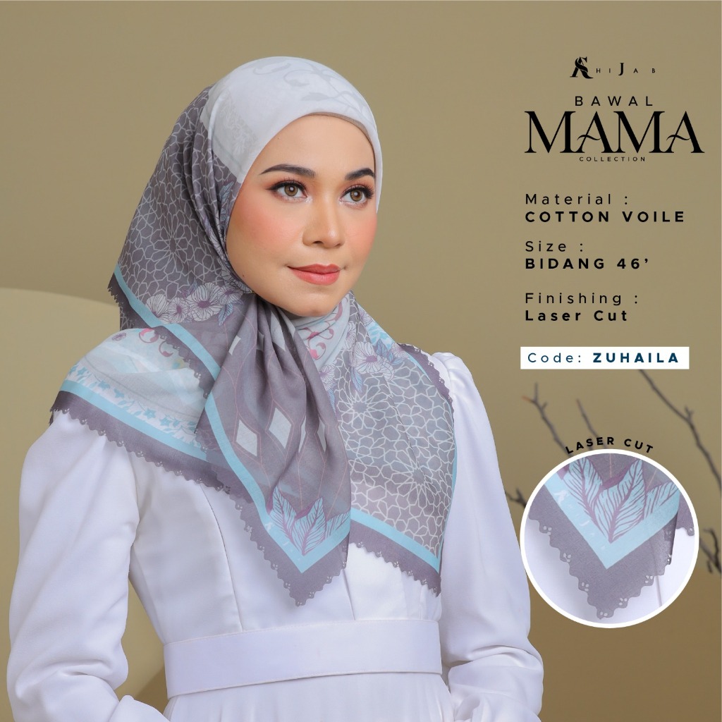 AS Hijab Bawal Mama Collection (Buy 3 Free Lipstick Persona) | Shopee ...