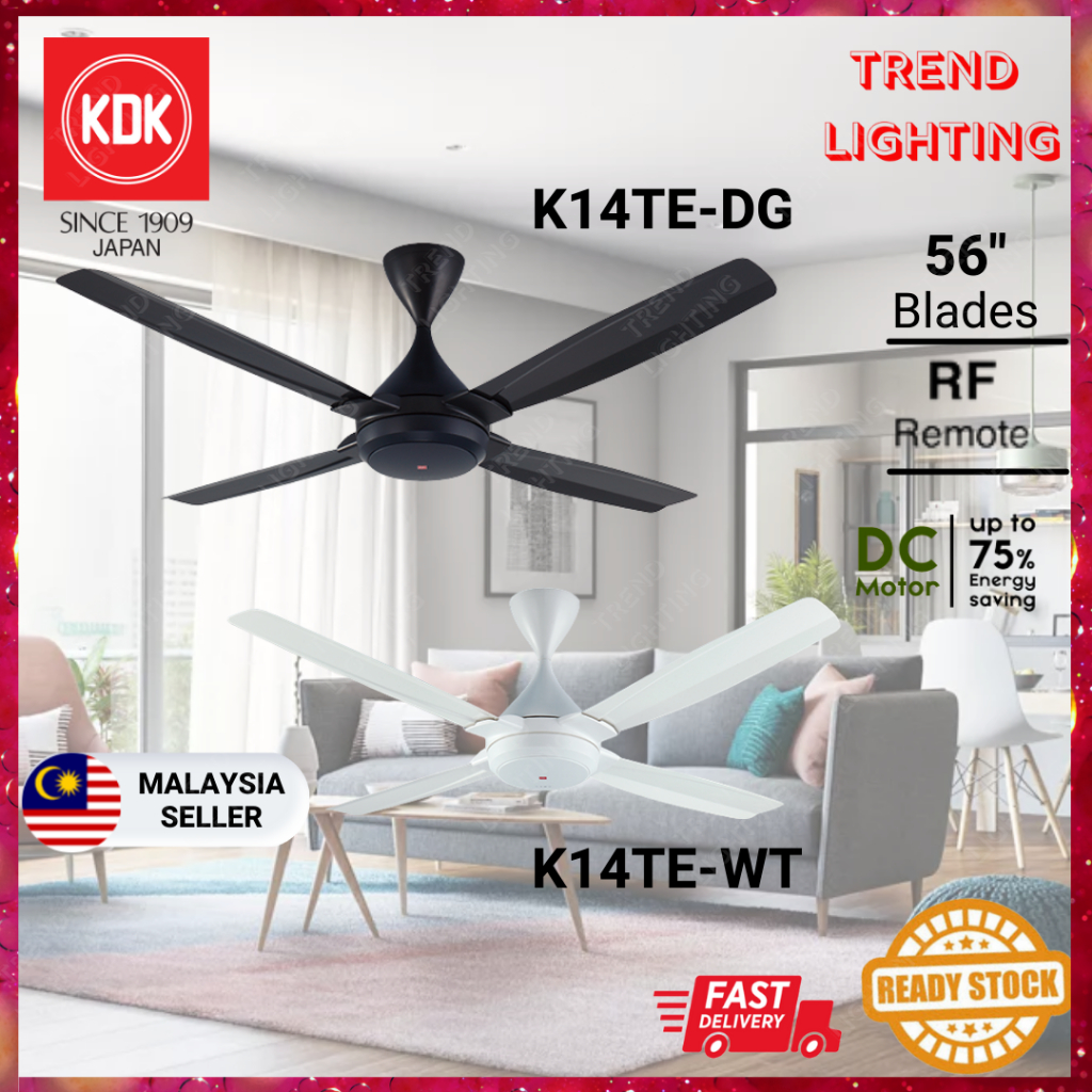 KDK K14TE DC Motor Ceiling Fan 4 BLADE REMOTE CONTROL CEILING FAN DC ...