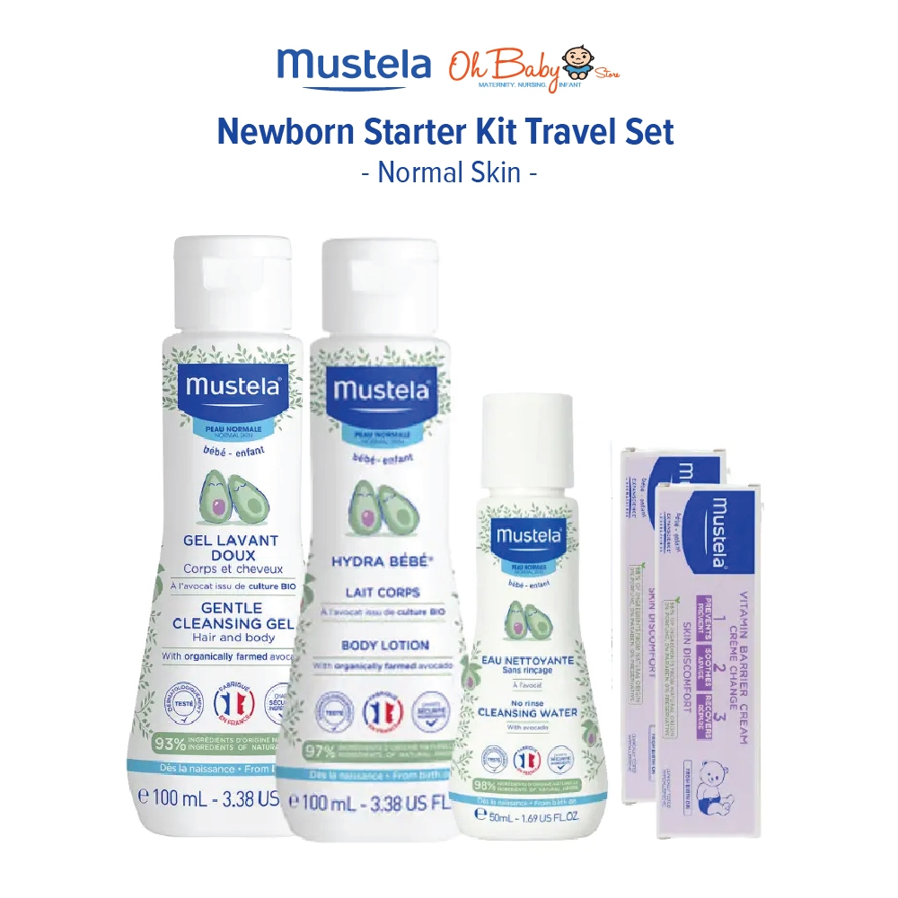Mustela Newborn Starter Kit / Travel Set - Normal Skin | Shopee Malaysia