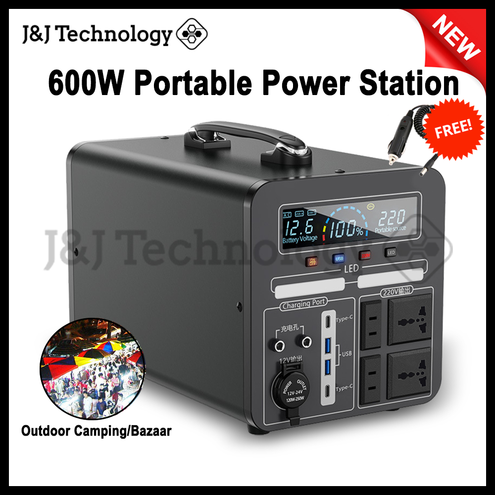 JNJ Technology 600W Portable Power Station AC 220V Large Capacity ...