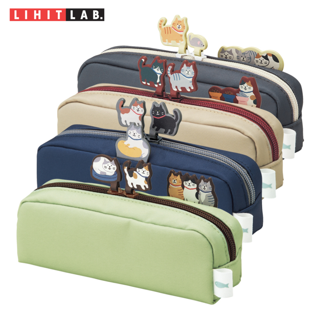 LIHIT LAB. Cat's Daily Routine Box Pen Pouch (180mm x 50mm x 60mm ...